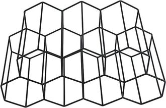 Generico Weinregal mit 3 Ebenen, Weinregal aus Eisen, 9 Flaschen, stabile Arbeitsplatte, gro&szlig;e Kapazit&auml;t, f&uuml;r Zuhause, Bar, K&uuml;che, Esszimmer, Keller, Partyorga