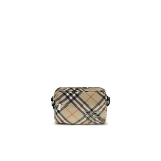 Burberry Homme, Sacs, Beige, Taille: ONE Size Sac bandouli&egrave;re &agrave; motif Check