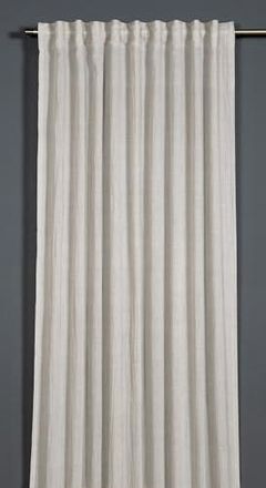 Gardinia Sehlbach Fertiggardine mit Gardinenband, Struktur mit Baumwollanteil, Natur, 135 x 245 cm