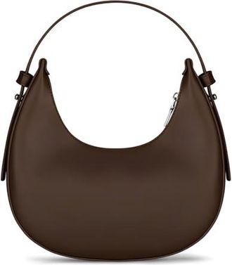 Generic Sac Hobo en faux cuir &eacute;l&eacute;gant pour femmes, design croissant, couleur unie, sac port&eacute; sous le bras pour quotidien et voyage