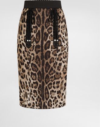 Dolce & Gabbana Rock Aus Stoff In Leo-print-optik - Frau R&ouml;cke Animalprint 40