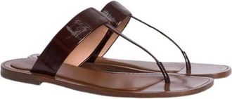 Alberta Ferretti Femme, Chaussures, Brun, Taille: 40 EU Sandales Plates