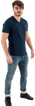 Levi's Original Housemark V-Neck T-Shirt Homme, Dress Blues, L