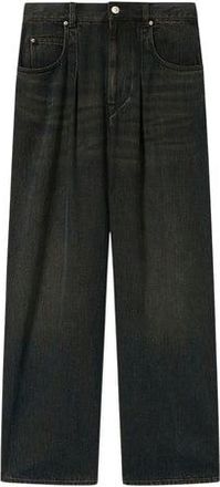 Isabel Marant Jean large Rodayna en denim fluide d&eacute;lav&eacute;