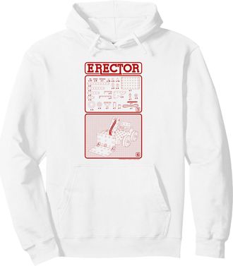 Meccano Aufsteller Modellbau Hebewagen Teile Diagramm Retro Pullover Hoodie