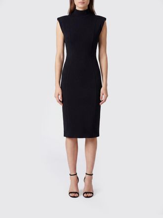 Alaia &Auml;rmelloses Etui-Midikleid in Slim-Fit aus Seidenmix mit Stehkragen