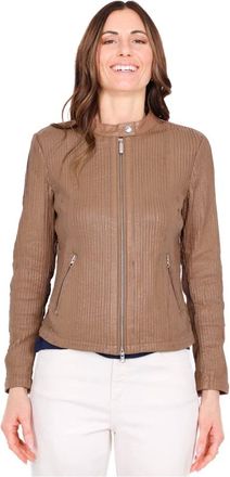 Bomboogie Femme, Vestes, Brun, Taille: 40 FR Leather Vestes