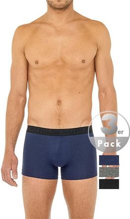 HOM Herren Trunks blau Baumwolle unifarben