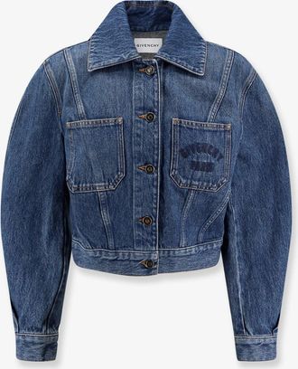 Givenchy Denim Jacket with Logo embroidery - GIVENCHY - gender_Woman