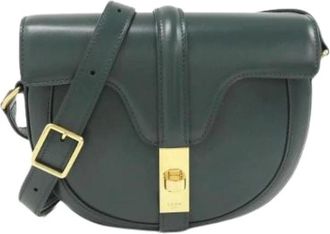 Celine Sac bandouli&egrave;re Pre-owned 16 Small Bourse en cuir de veau - Femme - Pre-owned - Vert - Taille: ONE Size