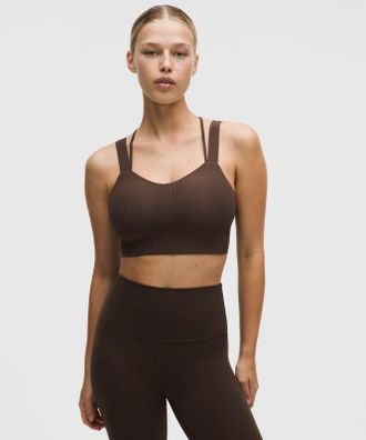 lululemon Brassi&egrave;re longue e Like a Cloud Maintien l&eacute;ger, bonnets D/DD pour Femmes - Taille 10