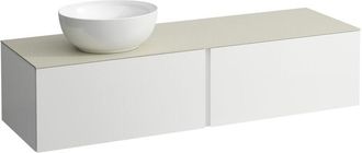 Laufen Ilbagnoalessi Schubladenelement, Steinplatte Calce Avorio, - Laufen