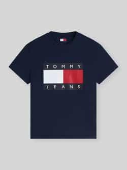 Tommy Jeans Relaxed Fit T-Shirt aus reiner Baumwolle mit Logo-Print