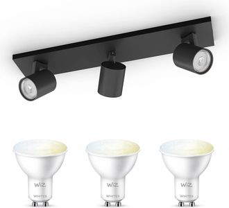 Philips myLiving Runner Einbaustrahler - Schwarz - 3 flammige Spots - Spots Oberfl&auml;che -Inkl. WiZ Gu10 warmwei&szlig; bis kaltwei&szlig;es Licht