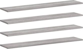 Generic 4X B&uuml;cherregal, Brett Wandboard, Wandregal Regal, Regalboden Wand, Board Ablage, H&auml;ngeregal, Schweberegal, Holzwerkstoff (Wei&szlig; 40x10x1,5cm) (100 x 20 