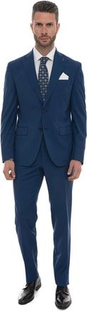 Paoloni Homme, Costumes, Bleu, Taille: 3XL Costume avec 2 boutons