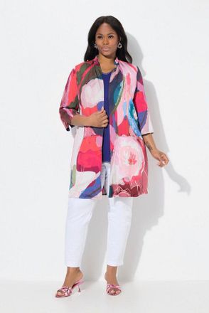 Ulla Popken Sommerjacke Wendejacke offene Jacke Stehkragen 3/4-Arm