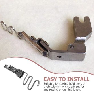 Pretyzoom Edelstahl N&auml;hmaschinen Binderfu&szlig; Presser Fu&szlig; f&uuml;r Leichte Stoffe Langlebig Rostfrei Einfache Montage Industriell Geeignet