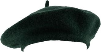 Hat To Socks B&eacute;ret Fran&ccedil;ais en Laine M&eacute;lang&eacute;e &agrave; Couleurs Unies, pour Les Femmes et Les Hommes (Vert)