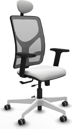 Piqueras y Crespo Einfacher Schreibtischstuhl mit 2D-Armlehnen, h&ouml;henverstellbarer Lendenwirbelst&uuml;tze und festem Kopfteil, ausgestattet mit Syncro/Traslack und Schneide