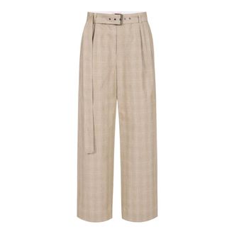 Iceberg Femme, Pantalons, Beige, Taille: 36 FR Pantalon &agrave; carreaux coupe confort