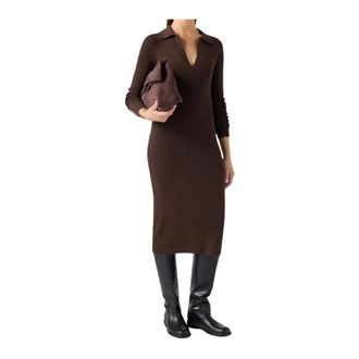 MC2 Saint Barth Robe en maille m&eacute;rinos Octavia - Femme - Robes - Brun - Taille: 36 FR