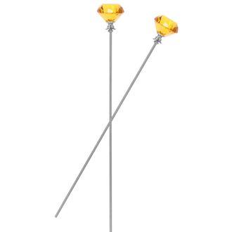 Valiclud Feengartenstäbe Kristallglas Metallstab Mit Kristallaufsatz Lichtreflexion Vasen Und Pflanzendekoration Für Zimmerpflanzen Und Garten