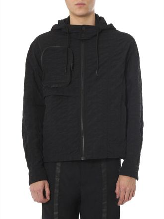 Diesel Removable Hood Polyester Jacket - Black