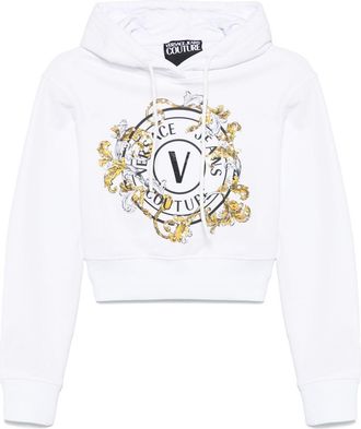 Versace Jeans Couture Hoodie mit Logo-Print - Weiß