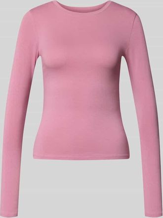 Review Slim Fit Basic Langarmshirt aus Baumwollmix
