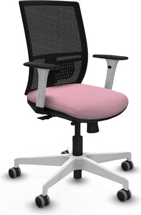 Piqueras y Crespo Yunquera Schreibtischstuhl mit wei&szlig;en und schwarzen Armlehnen, h&ouml;henverstellbare Lendenwirbelst&uuml;tze, ausgestattet mit Syncro/Traslack und Schneidescha