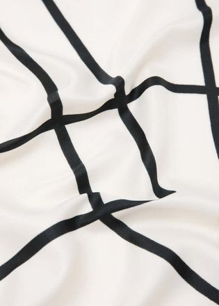 Mango Foulard imprim&eacute; g&eacute;om&eacute;trique &eacute;cru - Femme - Taille unique - MANGO