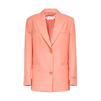 Off-white Tomboy Single-breasted Blazer - - Jackets - Damen - Rot - XS