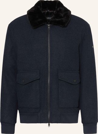 Cinque Cinque Jacke Cirapid Mit Abnehmbarem Kunstfell-Kragen blau
