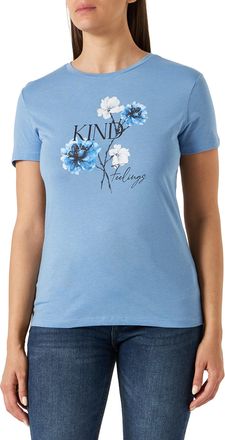 Mavi Damen Kind Printed Tee T-Shirt, Blau, XXS EU