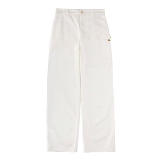 Marni Femme, Pantalons, Blanc, Taille: 36 FR Pantalon en gabardine avec poche cargo