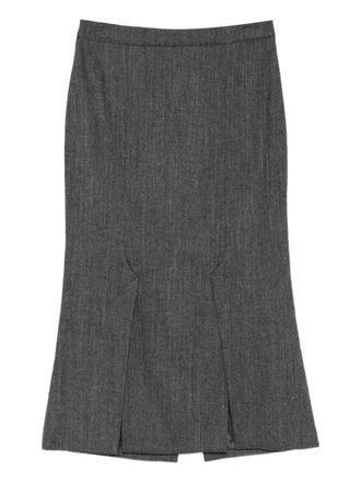 Seventy Ausgestellter Midirock - Grau