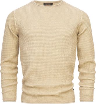 Indicode Herren INPetri Strickpullover aus Baumwollmischung | Feinstrick-Pullover für Männer Ecru Mix, XXL