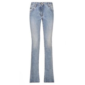 Dolce & Gabbana Hellblaue Logo Patch Bootcut Jeans - - Jeans - Damen - Blau - S