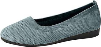 Generic Ballerines plates en tricot respirant pour femme - Couleur unie - Tendance - D&eacute;contract&eacute;e - Confortable - Classique - Chaussures habill&eacute;es - Pour le t