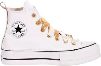 Converse Low-Top Sneaker - White, Gold Platform Sneakers - Gr. 40 (EU) - in Wei&szlig; - f&uuml;r Damen