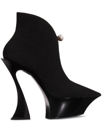 MUGLER Stiefel mit Design-Absatz - Schwarz