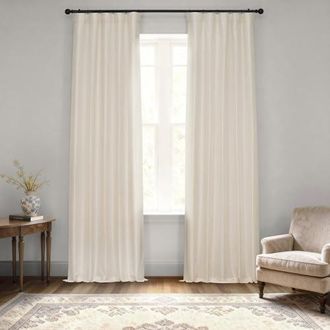 Half Price Drapes Verdunkelungsvorh&auml;nge aus Kunstseide, 274 cm lang, f&uuml;r Schlafzimmer und Wohnzimmer, Vintage-Stil, strukturiert, Verdunkelungsvorhang, 1 Panel, 127 x 2