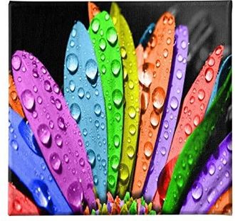 Homemania HM20KNV60x60-211 Farbbild, Natur, für Wohnzimmer, Schlafzimmer, Mehrfarbig, Polyester, Holz, 60 x 3 x 60 cm, HM20KNV60 x 60 - 211