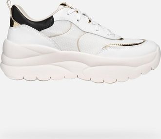 Geox Schuhe Xtors Dame Wei&szlig;/hellgold