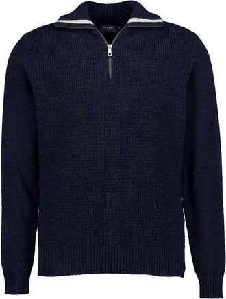 Maerz MAERZ Muenchen Herren Troyer blau unifarben