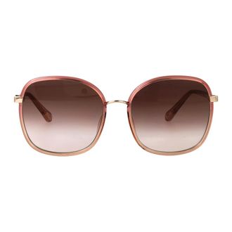 Chlo&eacute; Lunettes de soleil rectangulaires - Femme - Accessoires - Rose - Taille: 59 MM