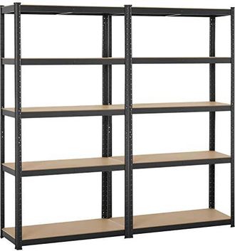Yaheetech 2 x Etag&egrave;res de Garage Charge Lourde 180 x 90 x 40 cm Rayonnage/Etag&egrave;re de Rangement pour Atelier/Salon/Entrep&ocirc;t M&eacute;tal Galvanis&eacute; R&eacute;glable R&eacute;sistant 87