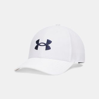 Under Armour Golf96 M&uuml;tze f&uuml;r Herren Wei&szlig; / Midnight Blaue Marine EINHEITSGR&Ouml;SSE