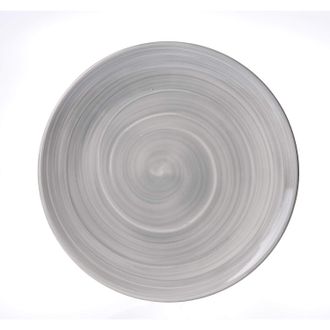 Flirt by R&B 745.078 Speiseteller, rund, Keramik, Grau, Wei&szlig;, 260 mm, 260 mm